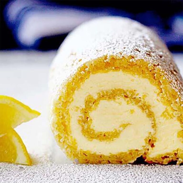 Lemon Roulade with Honey Mascarpone Buttercream - Cakes And Colors