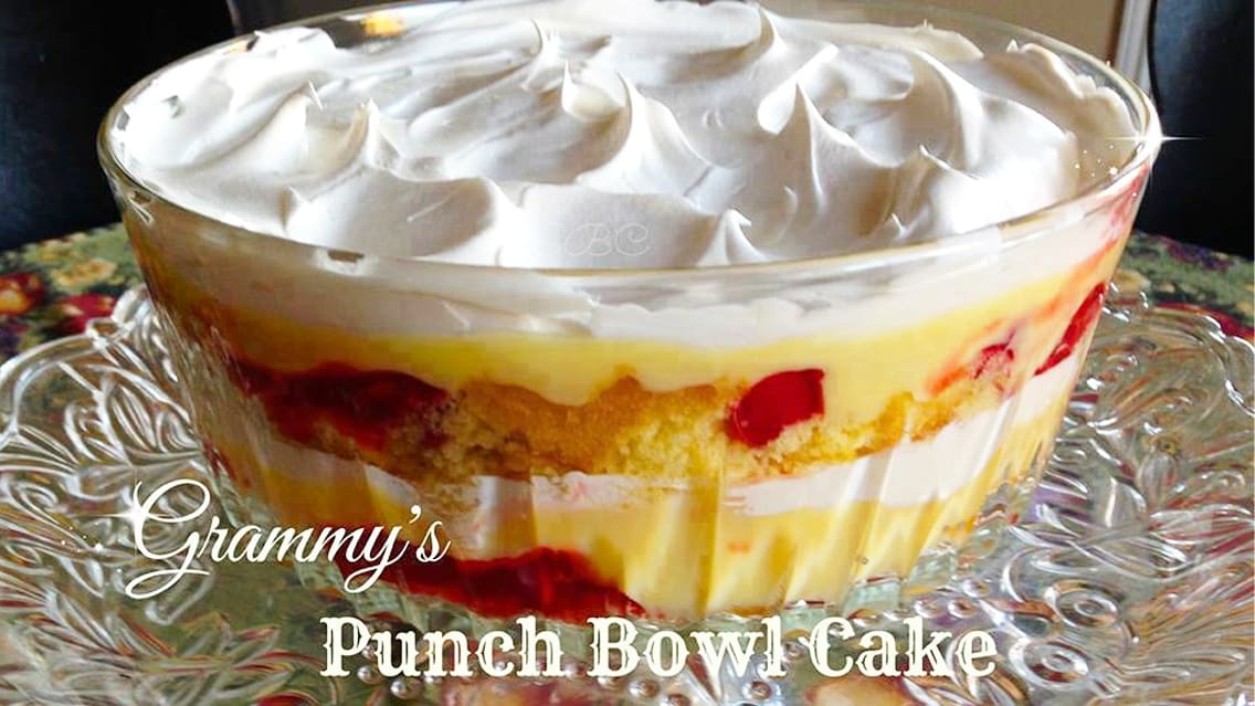 Grammy's punch bowl cake - Cakes And Colors