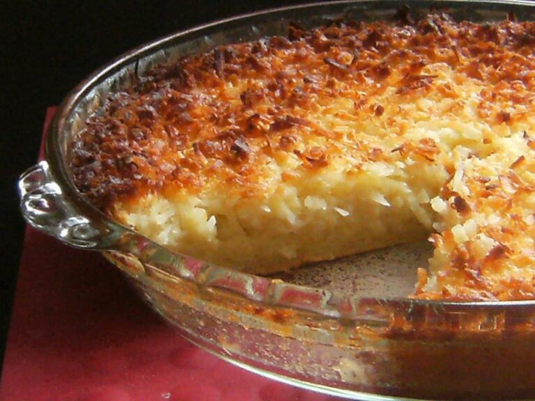 Impossible coconut custard pie ...magically makes it's own crust ...