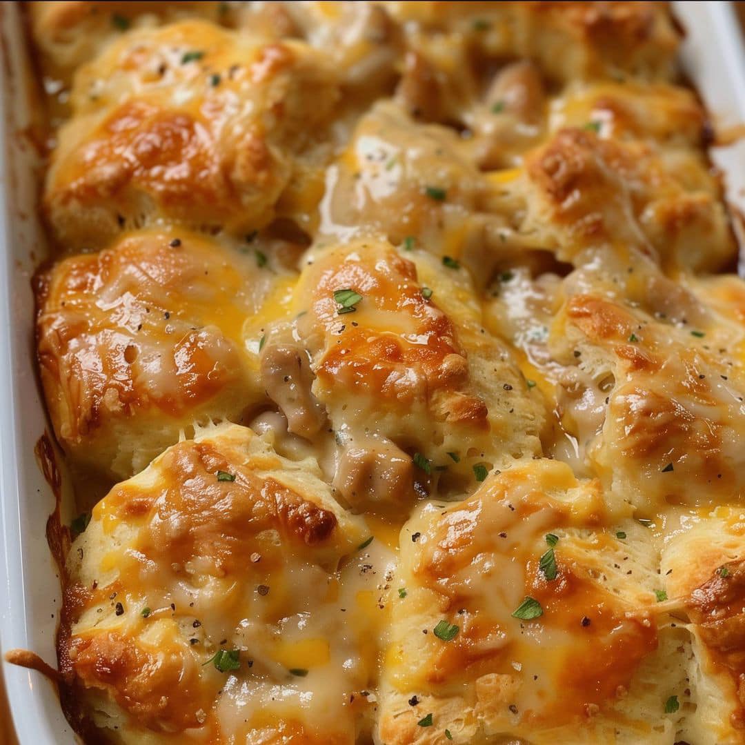Chicken Bubble Biscuit Bake Casserole - Cakes And Colors